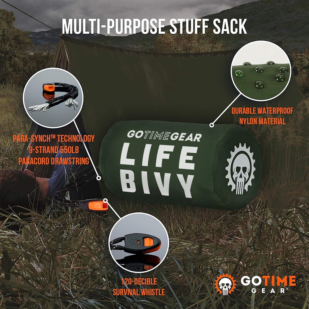 Emergency Sleeping Bag, Waterproof Bivy Sack | Go Time Gear